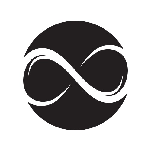 Infinity line loop logo Royalty Free Vector Image