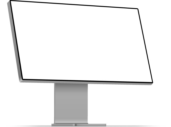 Blank modern tv screen template Royalty Free Vector Image