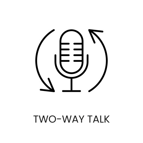 Two way conversation line icon Royalty Free Vector Image