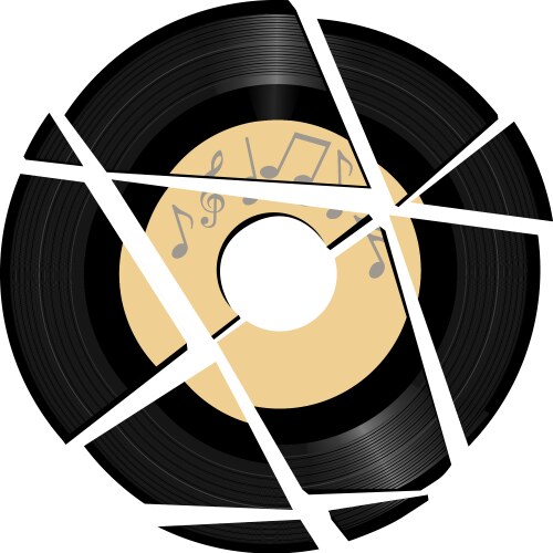 Vinyl record isolate Royalty Free Vector Image