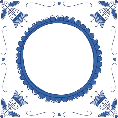Delft blue empty Royalty Free Vector Image - VectorStock
