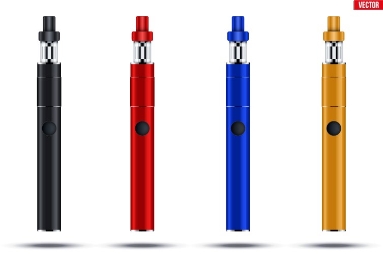 Vape pen vaporiser smoking device Royalty Free Vector Image