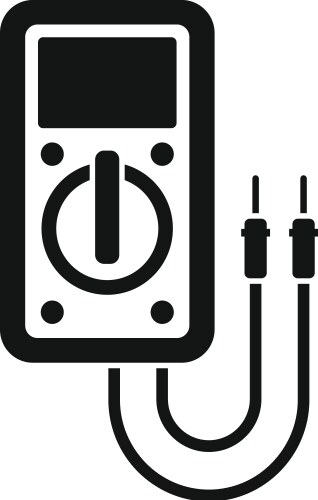 Analog multimeter icon outline style Royalty Free Vector