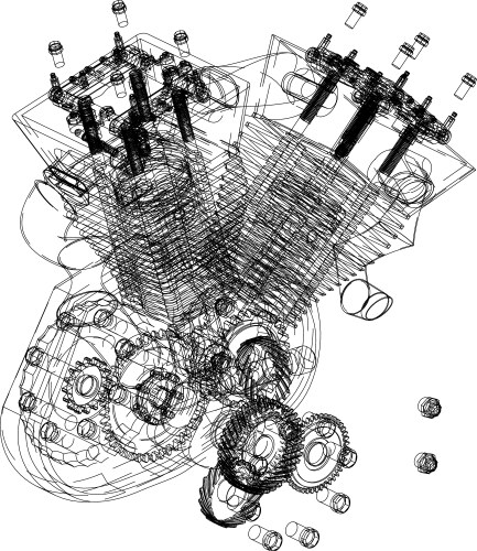 Diesel engine Royalty Free Vector Image - VectorStock