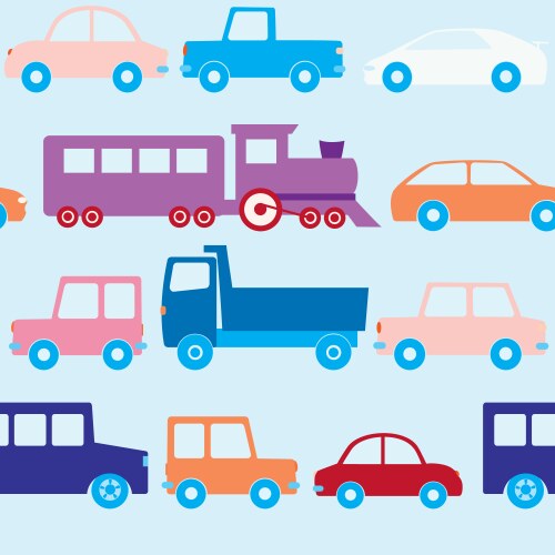 Cars pattern Royalty Free Vector Image - VectorStock