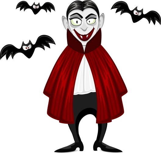 Cartoon vampire character Royalty Free Vector Image