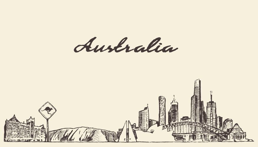 Australia Skyline Draw Vector Images (over 160)