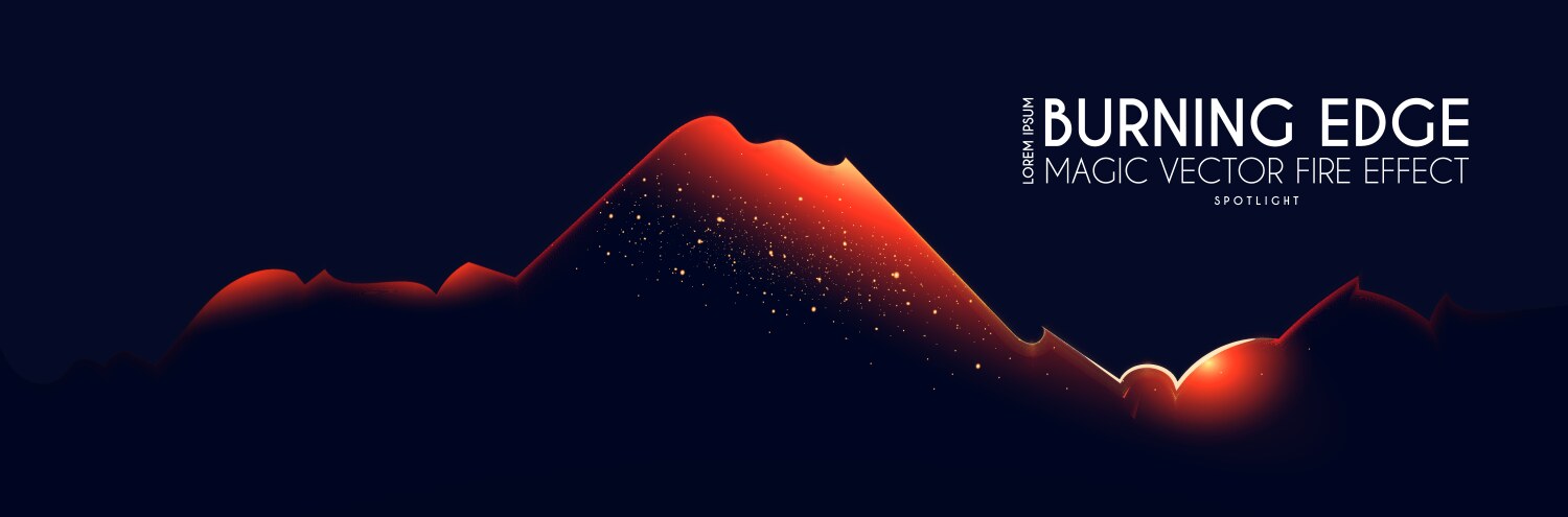 Burining ragged edge shining design fire Vector Image