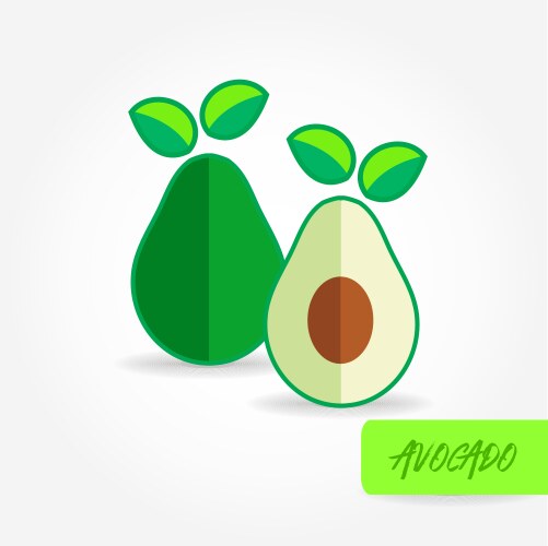Avocado fruit icon Royalty Free Vector Image - VectorStock