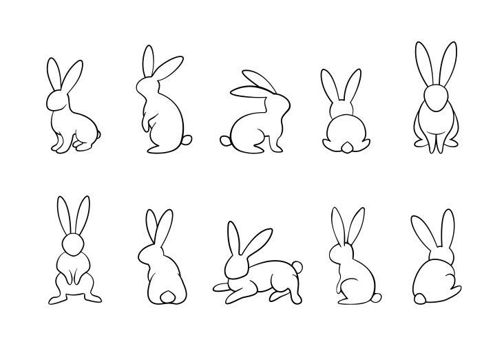 Rabbit Outline Vector Images (over 23,000)