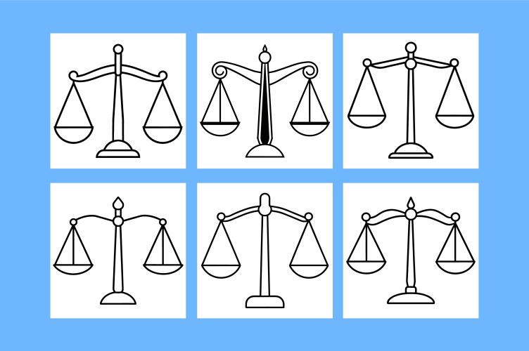 Scales of justice Royalty Free Vector Image - VectorStock