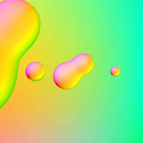 Fluid design liquid blobs with vibrant intense Vector Image