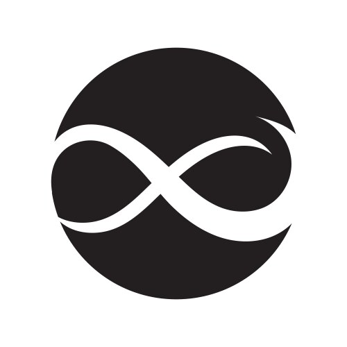 Infinity line loop logo Royalty Free Vector Image