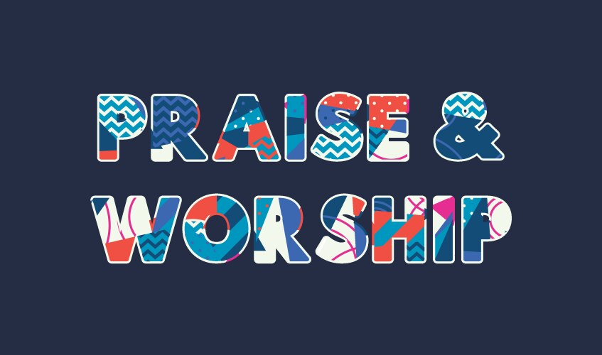 Christian worship service background with cross Vector Image