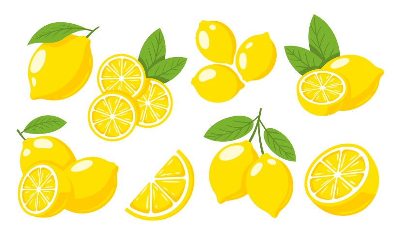 Ten lemons Royalty Free Vector Image - VectorStock