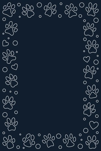 Dog Paw Border Vector Images (over 1,000)