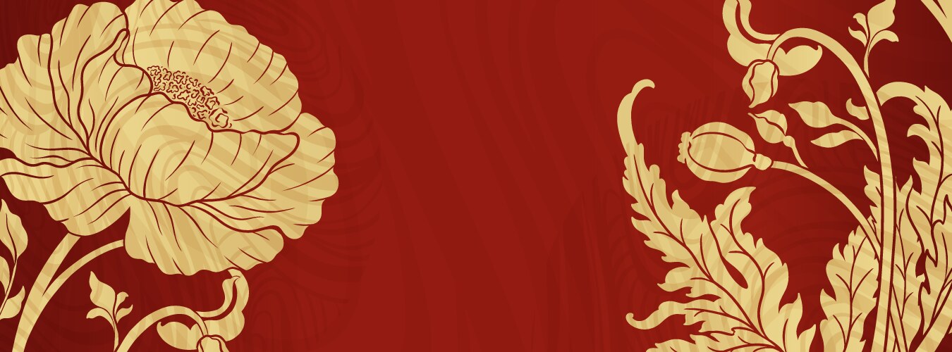 Elegant prestigious background template with peony