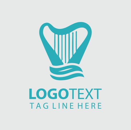 Harp logo Royalty Free Vector Image - VectorStock