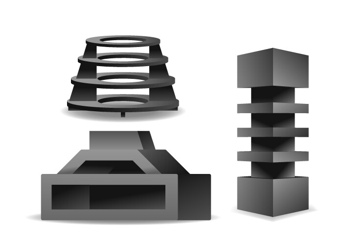 Empty retail store racks and shelves in modern Vector Image