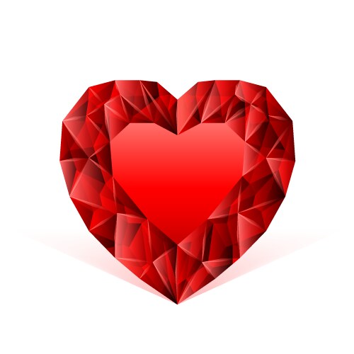Heart ruby Royalty Free Vector Image - VectorStock