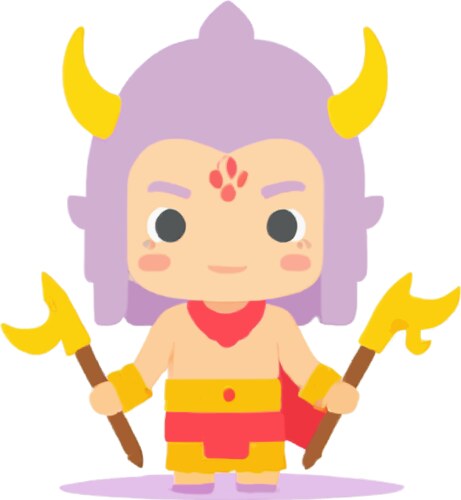 Ravan mythology tradition narrative king Vector Image