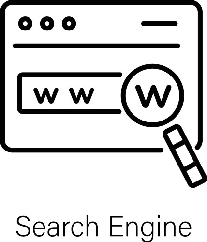 Seo search Royalty Free Vector Image - VectorStock