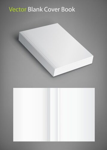Template blank book Royalty Free Vector Image - VectorStock