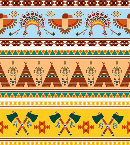 Ethnic font native american indian alphabet Vector Image