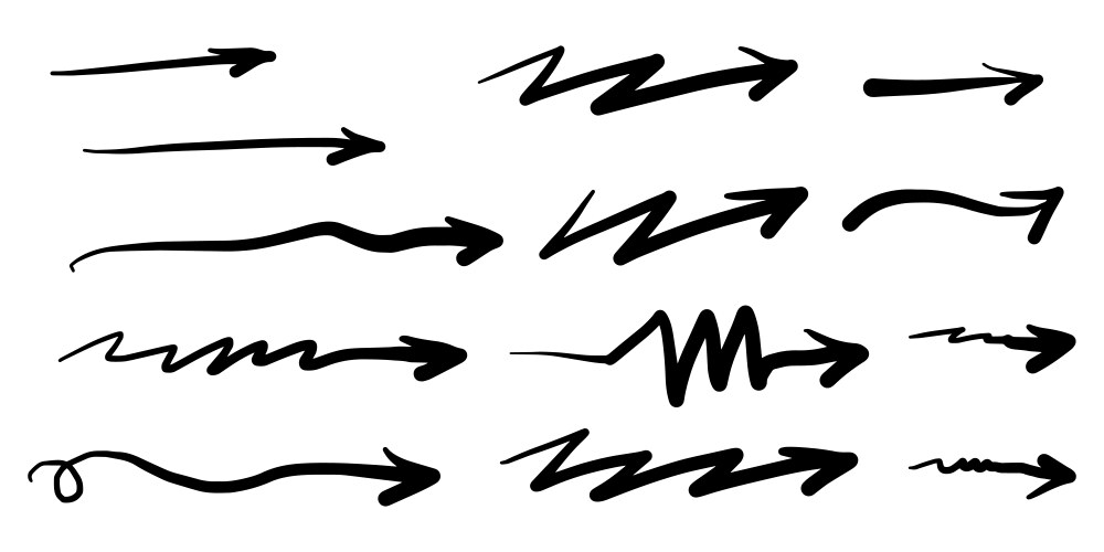 Hand drawn arrows icons set arrow Royalty Free Vector Image Hand drawn arrows icons set arrow Royalty Free Vector Image