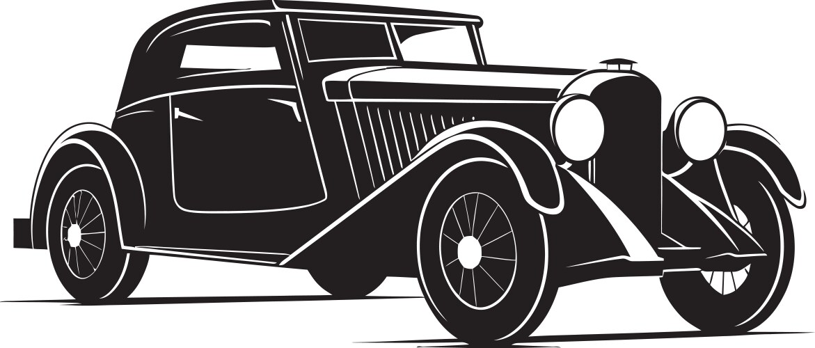 Heritage wheels iconic black symbol featuring Vector Image
