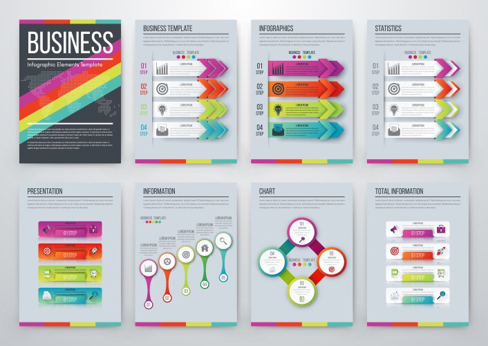 Infographic brochures data visualization Vector Image
