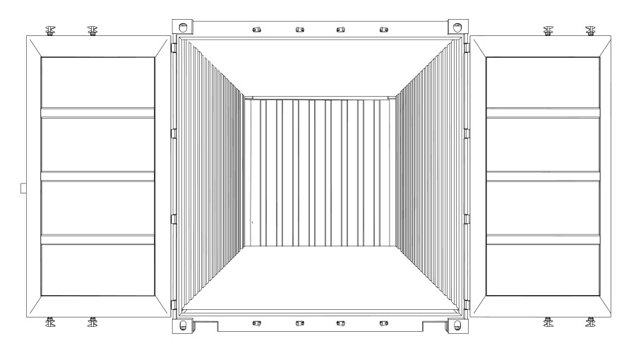 Cargo container realistic set Royalty Free Vector Image