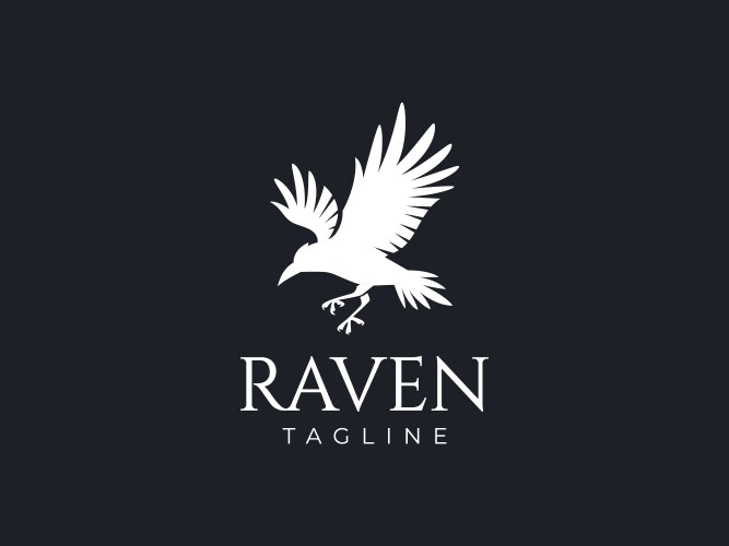 Raven logo Royalty Free Vector Image - VectorStock