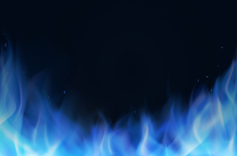 Yellow and blue fire flame Royalty Free Vector Image