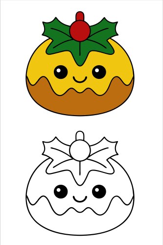 Coloring book for kids christmas tinsel line art Vector Image