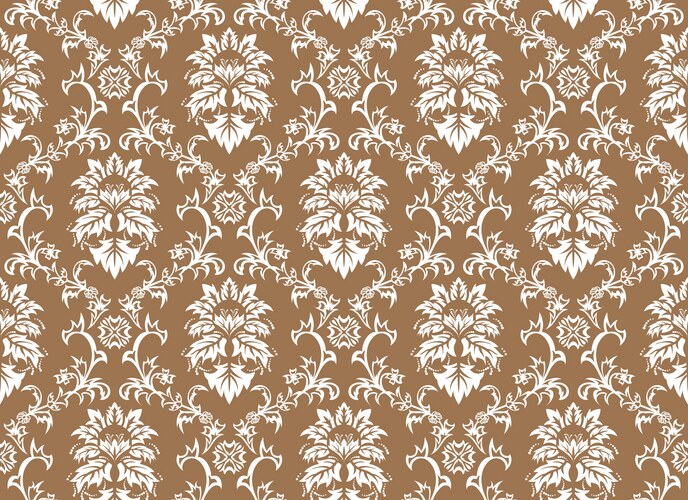 Hand drawn damask pattern Royalty Free Vector Image