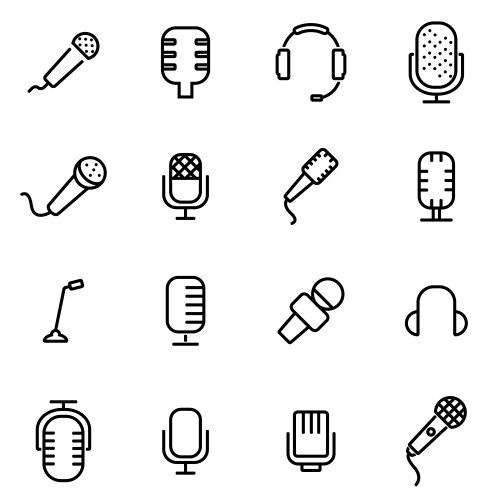 Microphone Outline Vector Images (over 38,000)