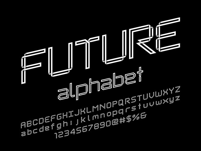 Paper fold font Royalty Free Vector Image - VectorStock