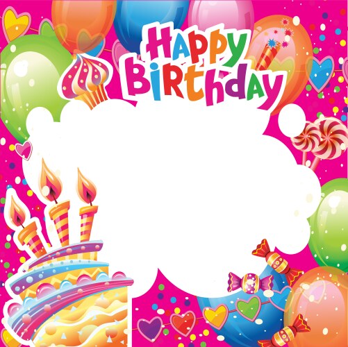 Birthday card with place for text Royalty Free Vector Image