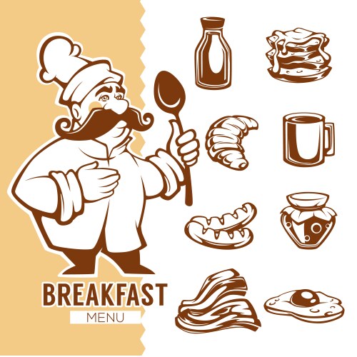 Retro cartoon housewife Royalty Free Vector Image