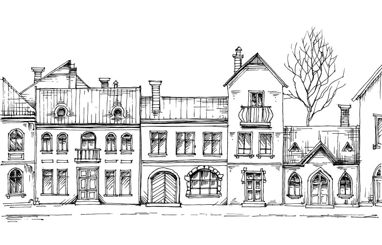 City Street Drawing Vector Images (over 21,000)