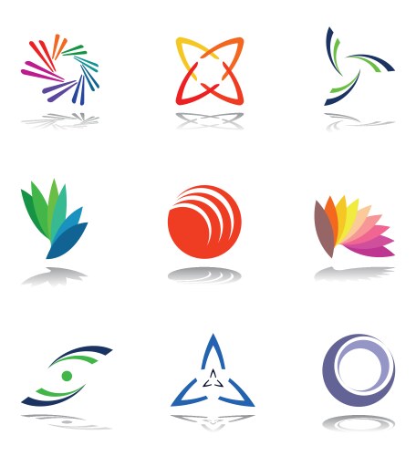 Logo design elements set 08 Royalty Free Vector Image