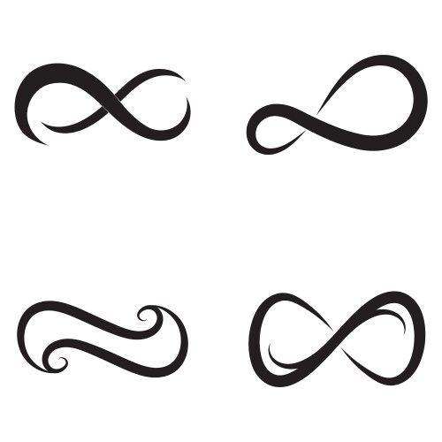 Infinity line loop logo Royalty Free Vector Image
