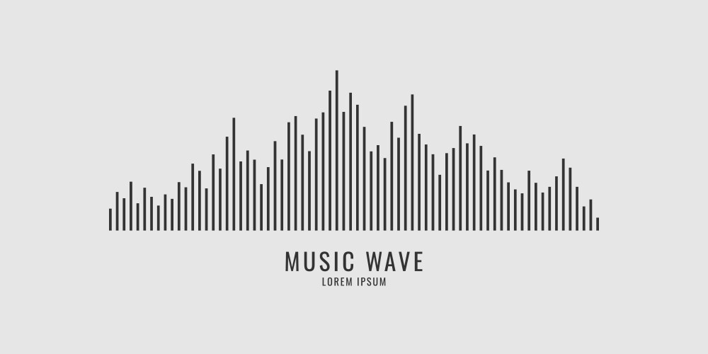 Sound wave style font Royalty Free Vector Image