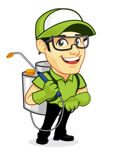 Badger pest control mascot Royalty Free Vector Image