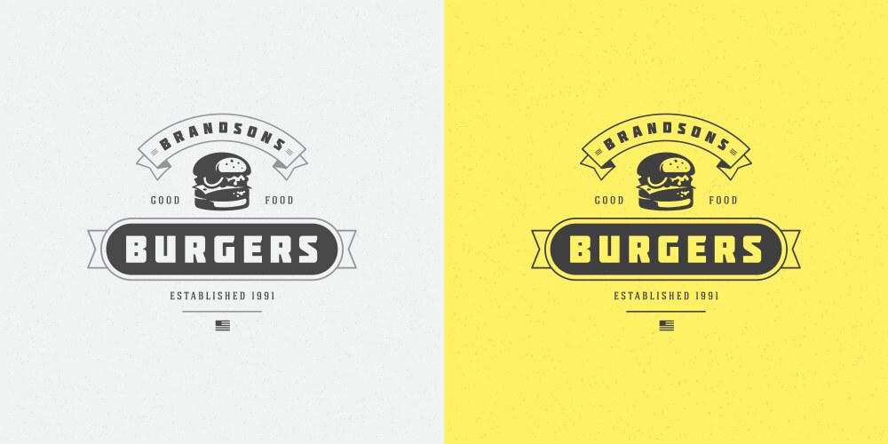 Logo for best burgers Royalty Free Vector Image