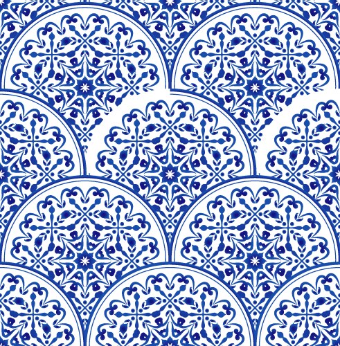 Blue lace seamless abstract floral pattern Vector Image