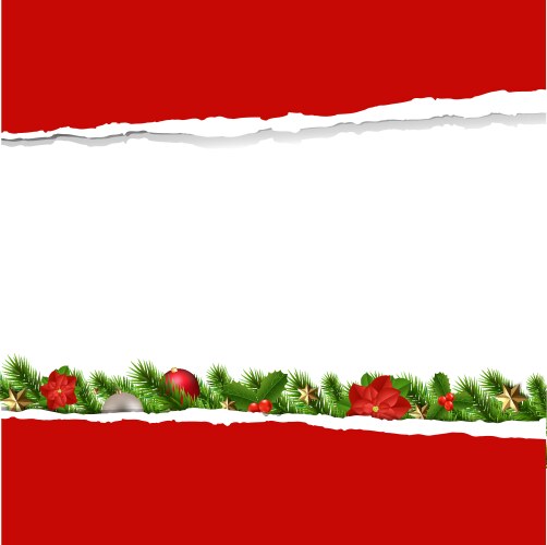 Red torn paper borders background Royalty Free Vector Image