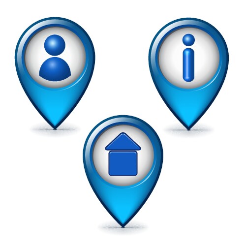 Brighted map marker Royalty Free Vector Image - VectorStock