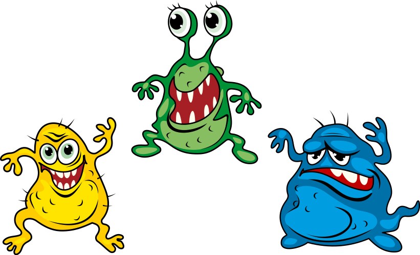 Monster face cartoon icon stupid creature Vector Image